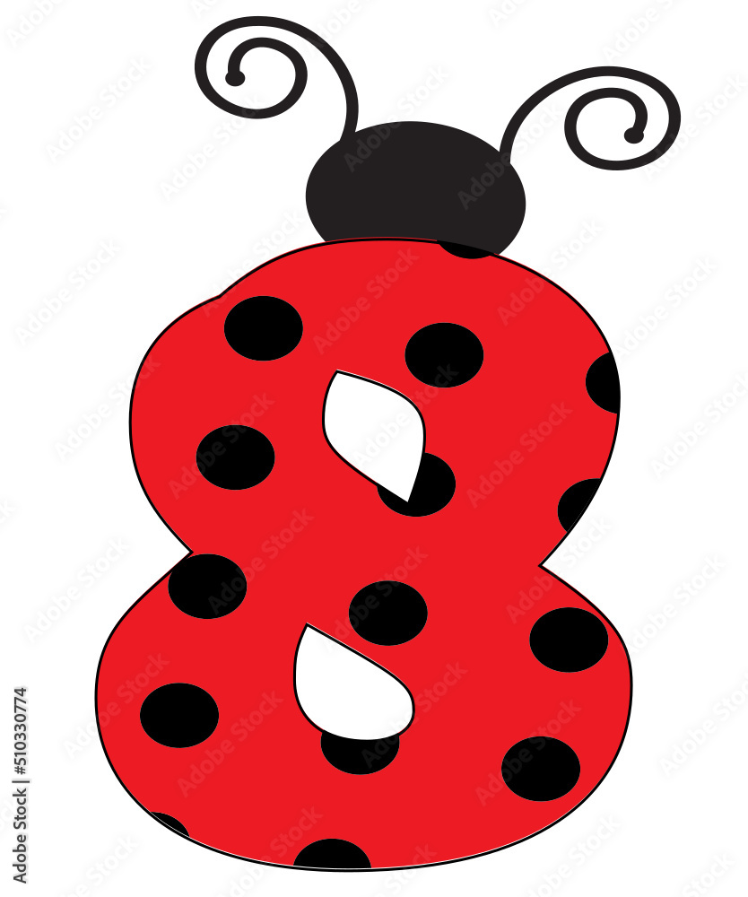 lady bug font letters aphabet svg png, birthday girl boy svg, Ladybug ...