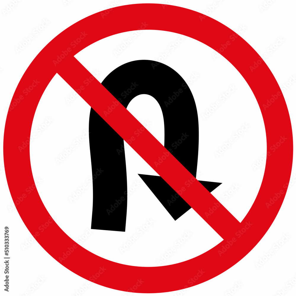 vector illustration graphic icon symbol warning sign traffic no return ...