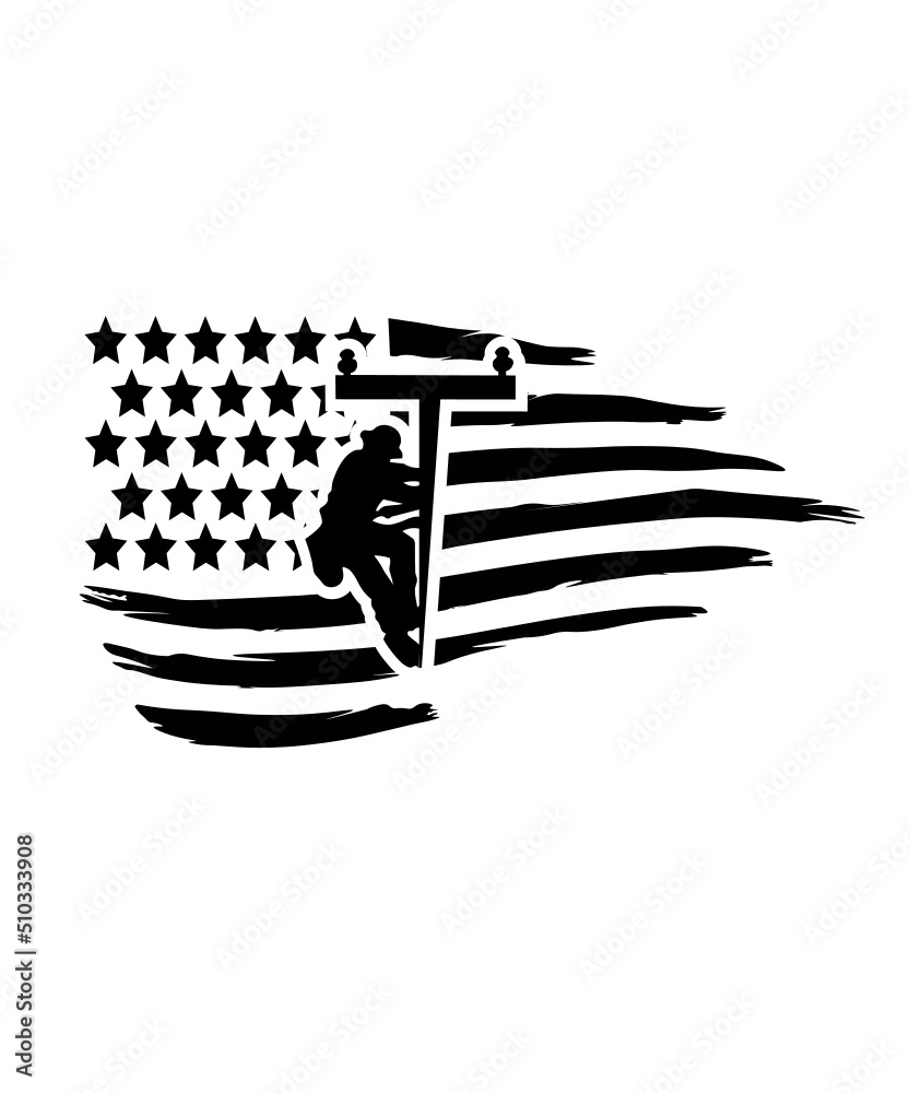 lineman svg, lineman flag svg, lineworker svg, lineman american flag ...