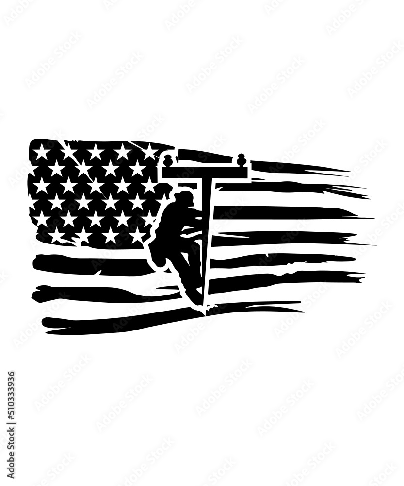 Vetor do Stock: lineman svg, lineman flag svg, lineworker svg, lineman ...