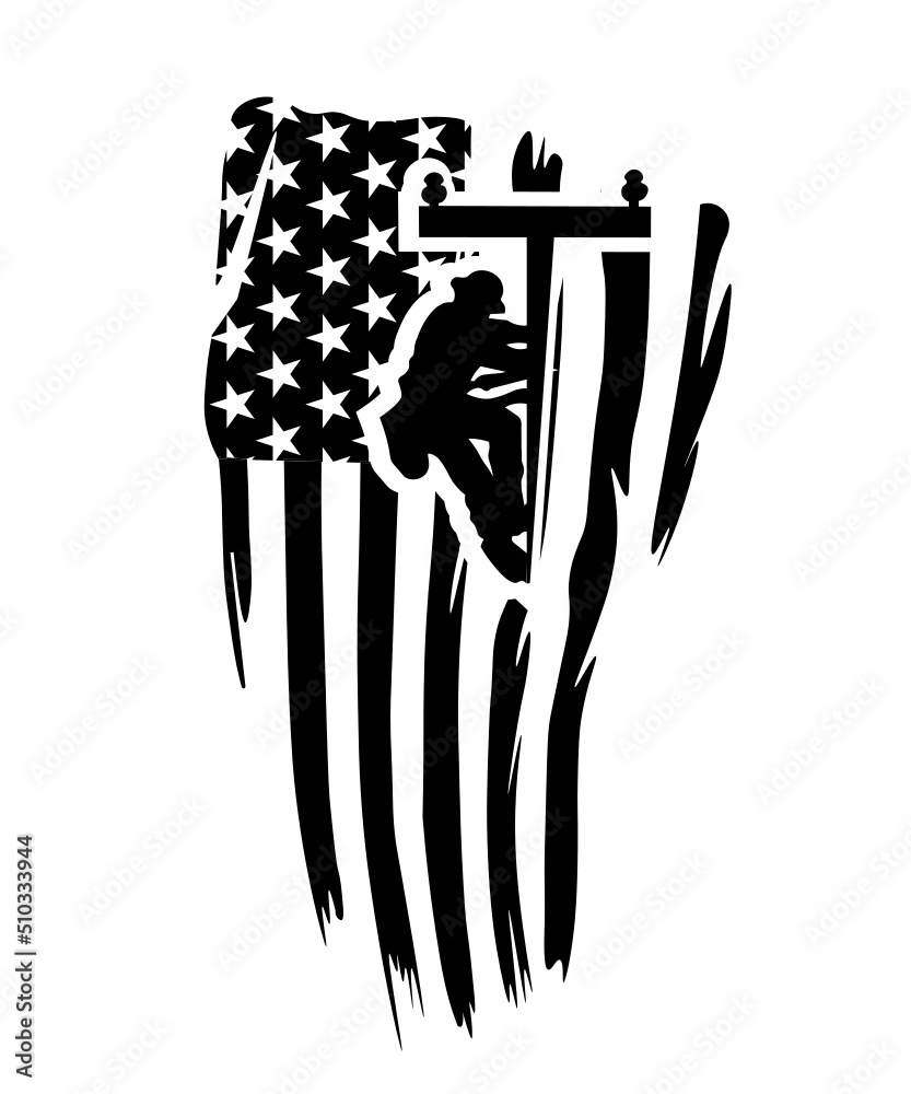Vecteur Stock lineman svg, lineman flag svg, lineworker svg, lineman ...