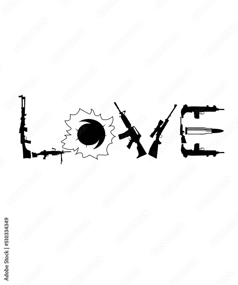 rifle svg, gun svg, bullet svg, weapons svg, love to bang svg, love gun ...