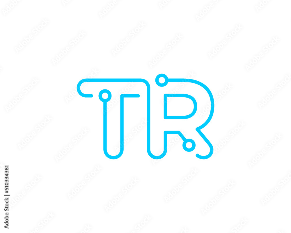 Abstract Letters TR Logo Design Template 001 Stock Vector | Adobe Stock