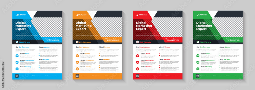 Digital Marketing Agency Flyer, Business Marketing Flyer Set,corporate ...