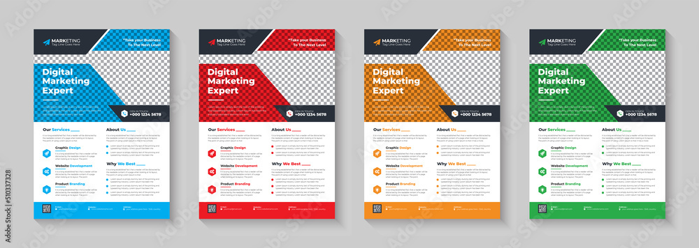 Digital Marketing Agency Flyer, Business Marketing Flyer Set,corporate ...