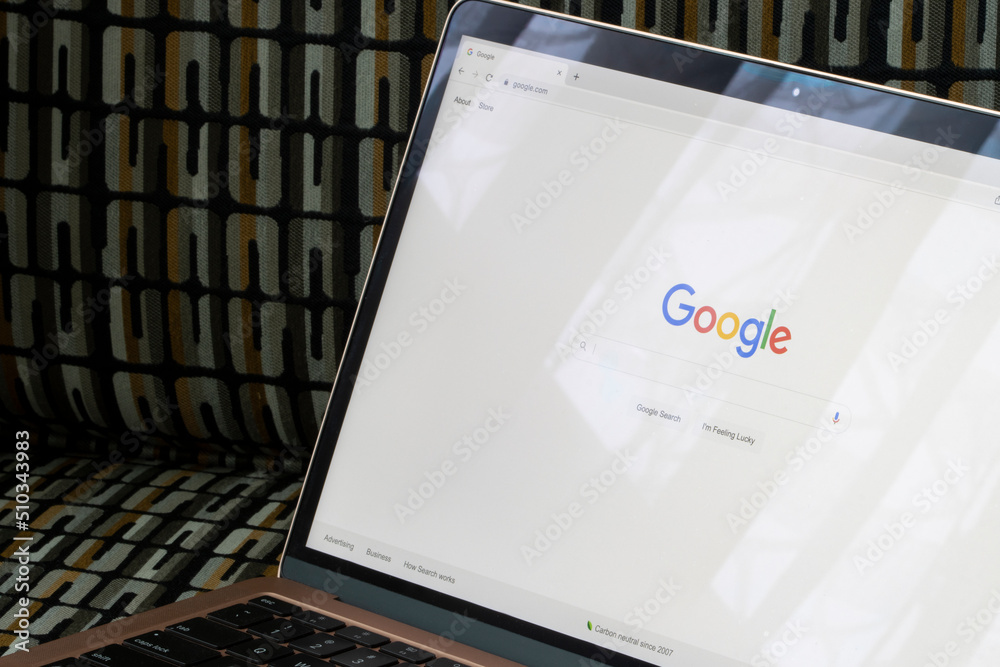 Los Angeles, CA, USA - May 13, 2022: Homepage of Google.com is seen on ...