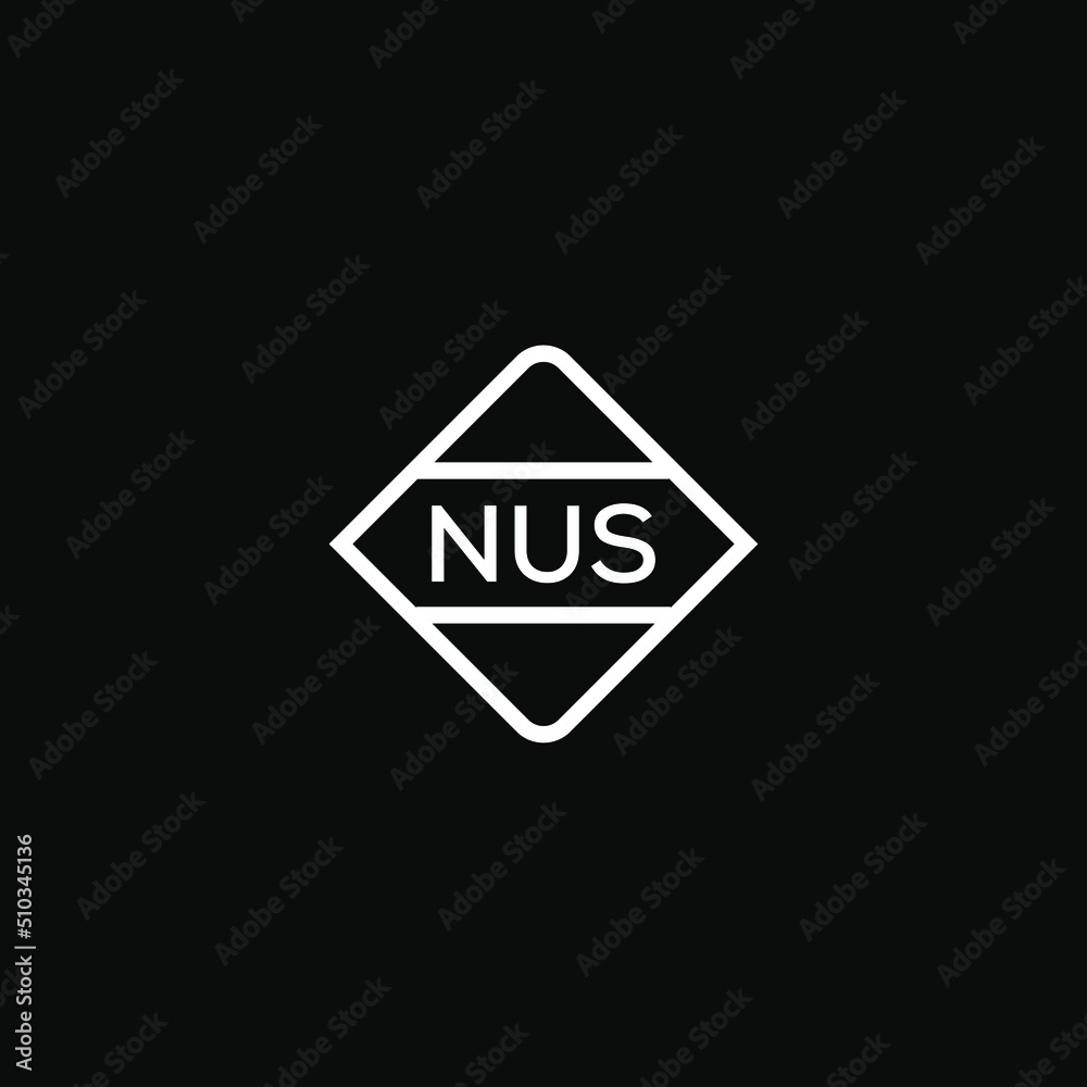 NUS 3 letter design for logo and icon.NUS monogram logo.vector ...