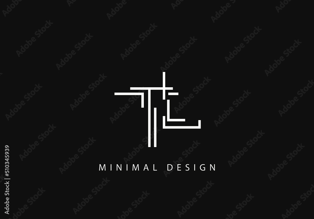 Alphabet letter TL logo design line art Stock Vector | Adobe Stock