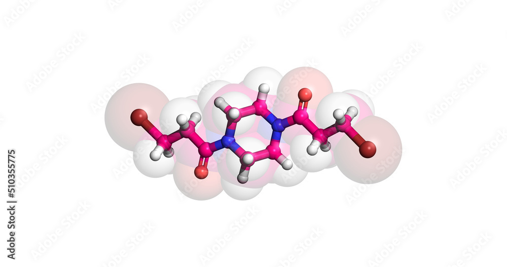 Pipobroman, anticancer drug, 3D molecule Stock Illustration | Adobe Stock