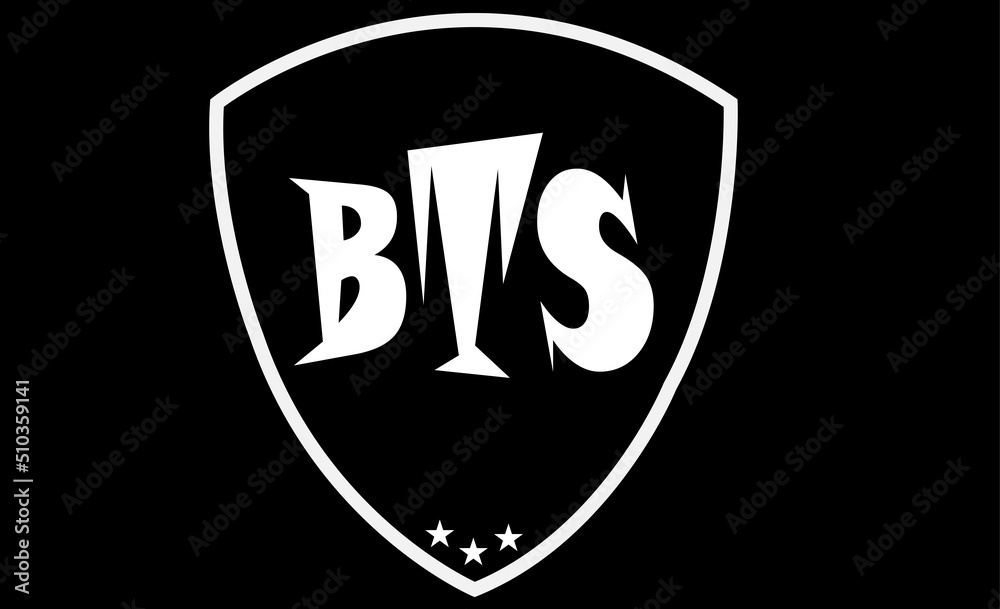 BTS letter logo design. BTS modern letter logo with a black background ...