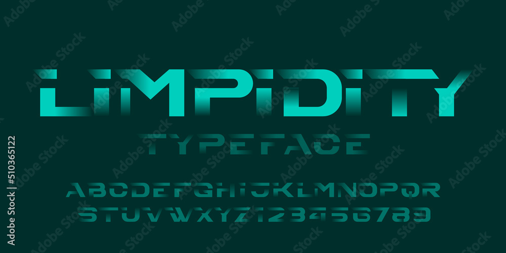Photo & Art Print Limpidity alphabet font, epifantsev