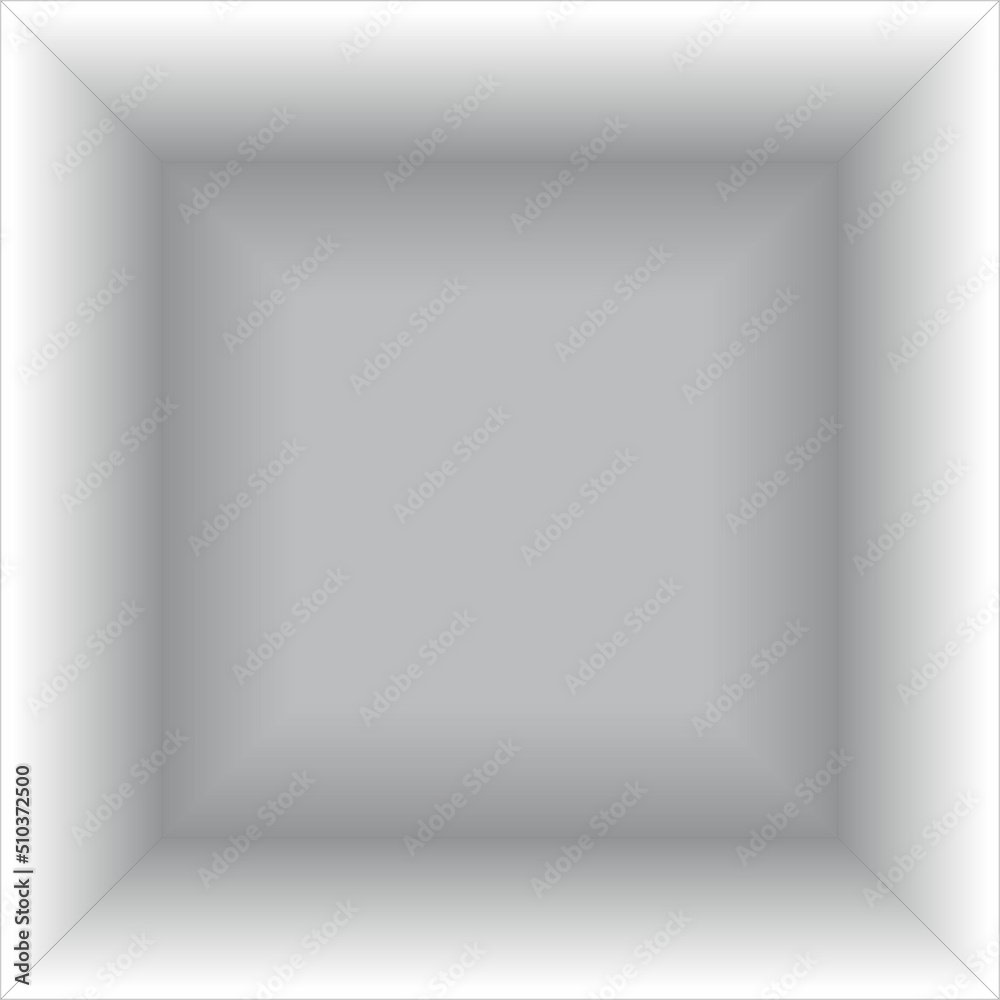 Empty White Box Room Mini Studio Interior Background Vector ...