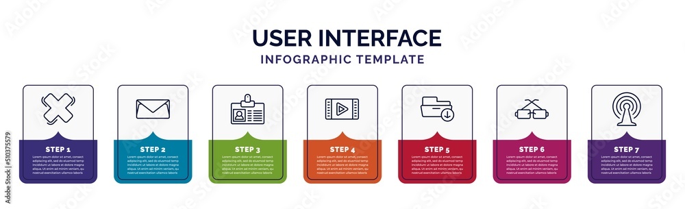 infographic template with icons and 7 options or steps. infographic for ...