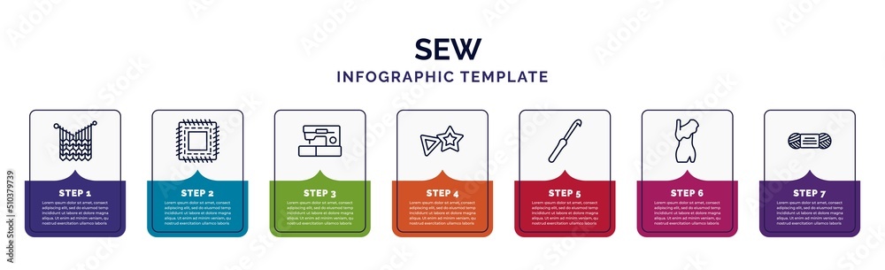 infographic template with icons and 7 options or steps. infographic for ...