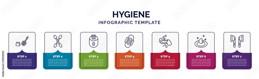 infographic template with icons and 7 options or steps. infographic for ...