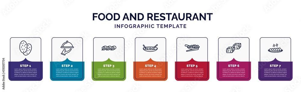 infographic template with icons and 7 options or steps. infographic for ...