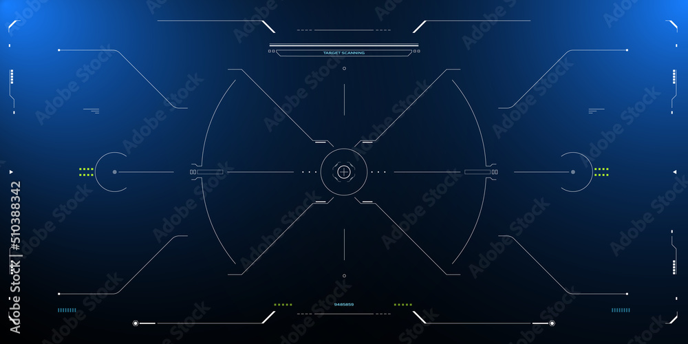 HUD futuristic virtual reality screen element ui, gui control ...