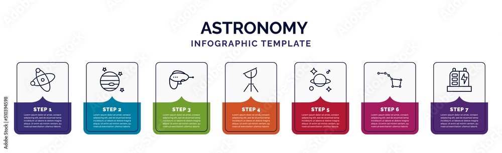 infographic template with icons and 7 options or steps. infographic for ...