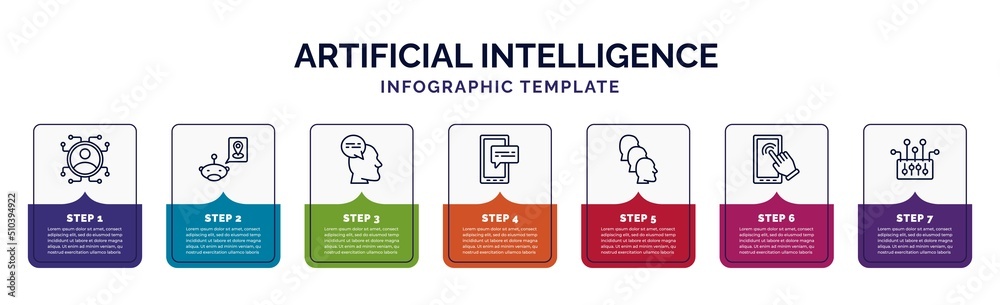 infographic template with icons and 7 options or steps. infographic for ...
