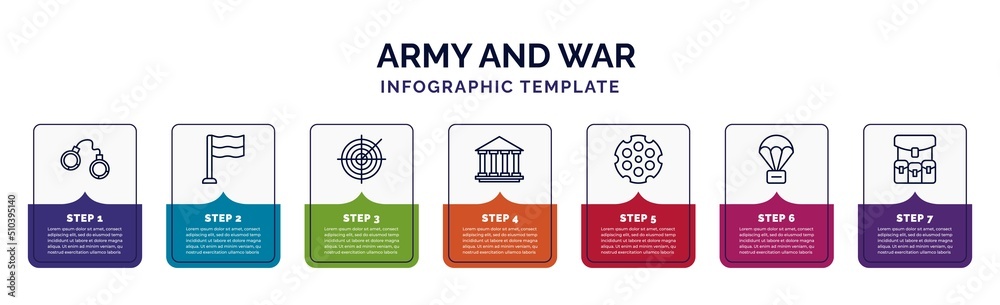 infographic template with icons and 7 options or steps. infographic for ...