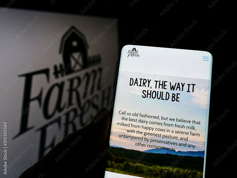 Stuttgart, Germany - 03-01-2022: Person holding smartphone with website ...