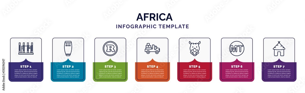 infographic template with icons and 7 options or steps. infographic for ...