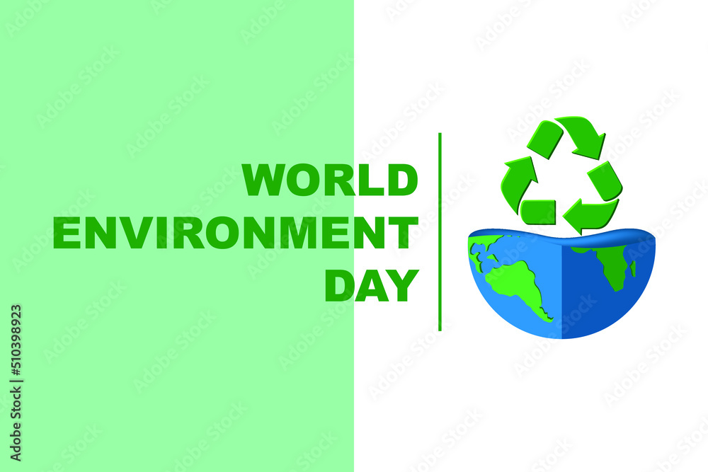 world environment day, background with green plant Stock Vector | Adobe ...