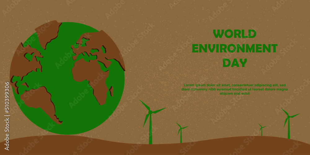 world environment day, background with green plant Stock Vector | Adobe ...