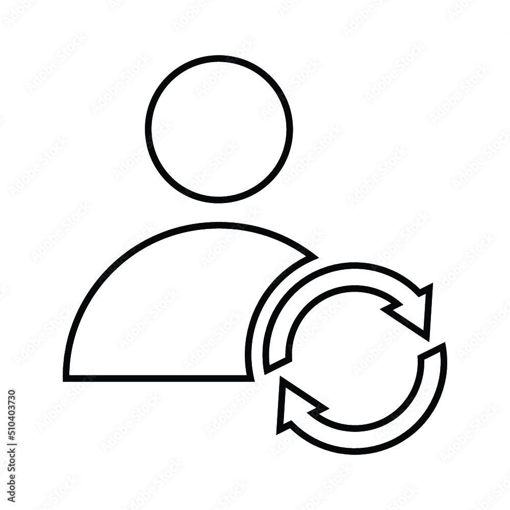 Employee, flow, qualification outline icon. Line art vector. Stock ...