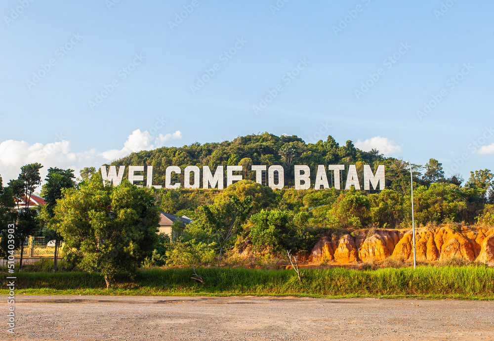 City sign of Batam City, is a landmark and icon of the city. Batam is a ...