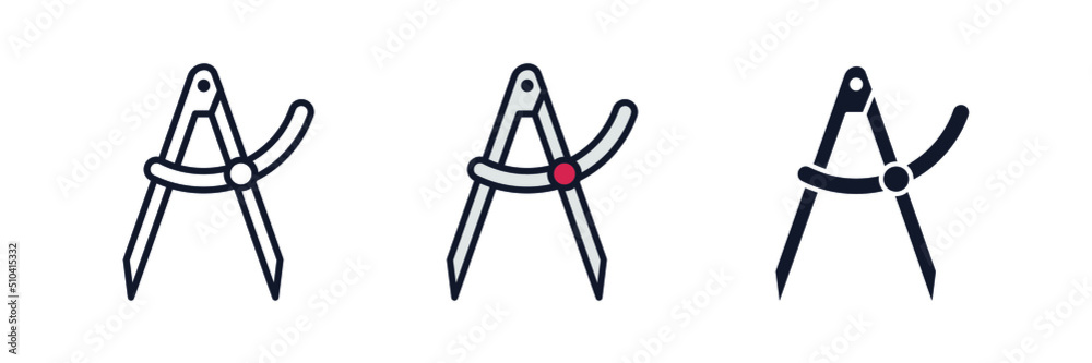 divider compass icon symbol template for graphic and web design ...