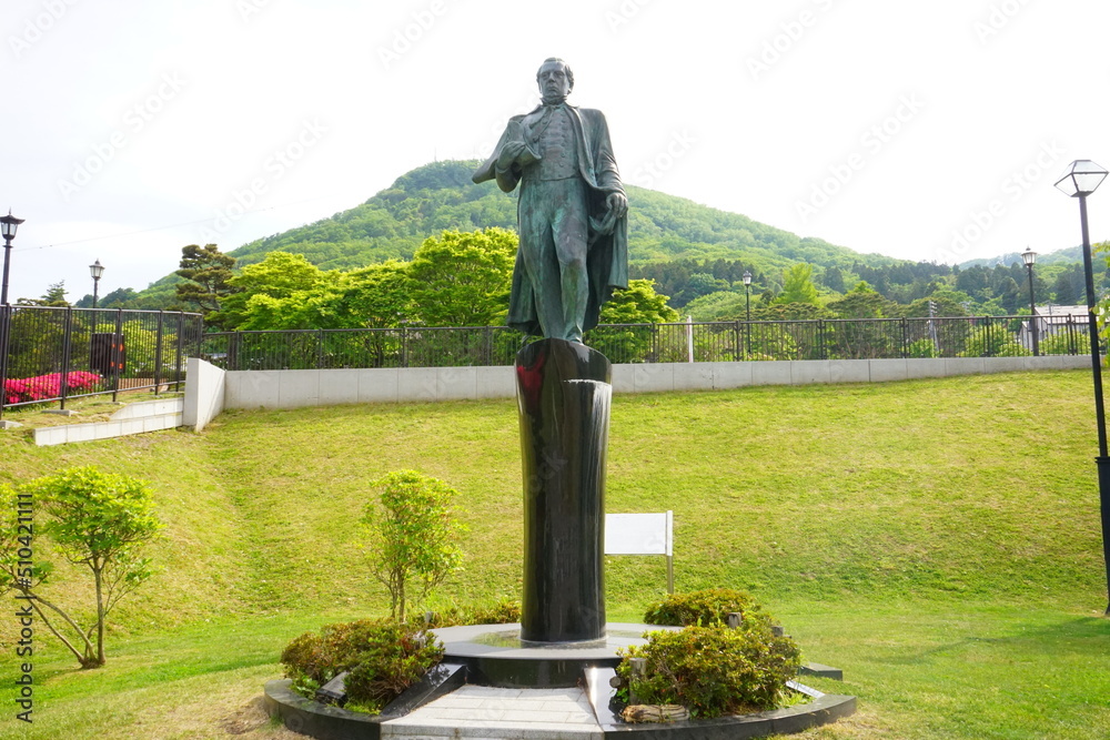 Memorial Statue of the Visit of Commodore Matthew C. Perry in Hakodate ...