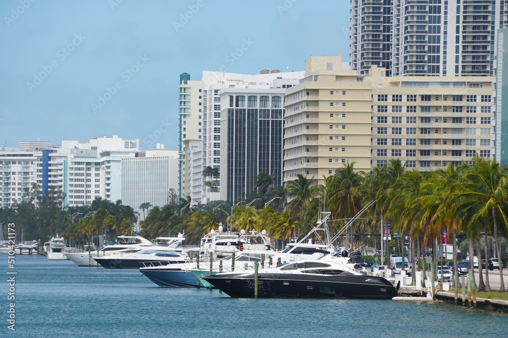 Foto de Miami Beach, Florida, U.S - February 17. 2022 - The view of the ...