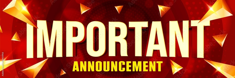 Important announcement promotion template Stock Vector | Adobe Stock