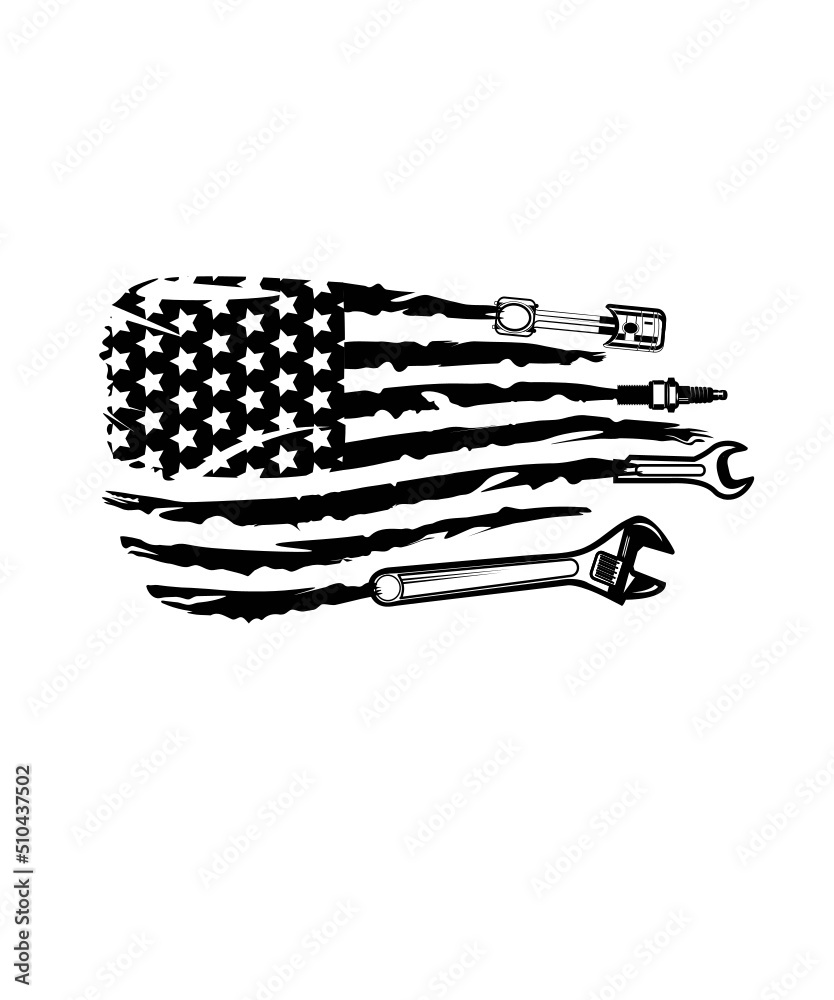 mechanic svg, mechanic flag svg, mechanic american flag svg, wrench svg ...