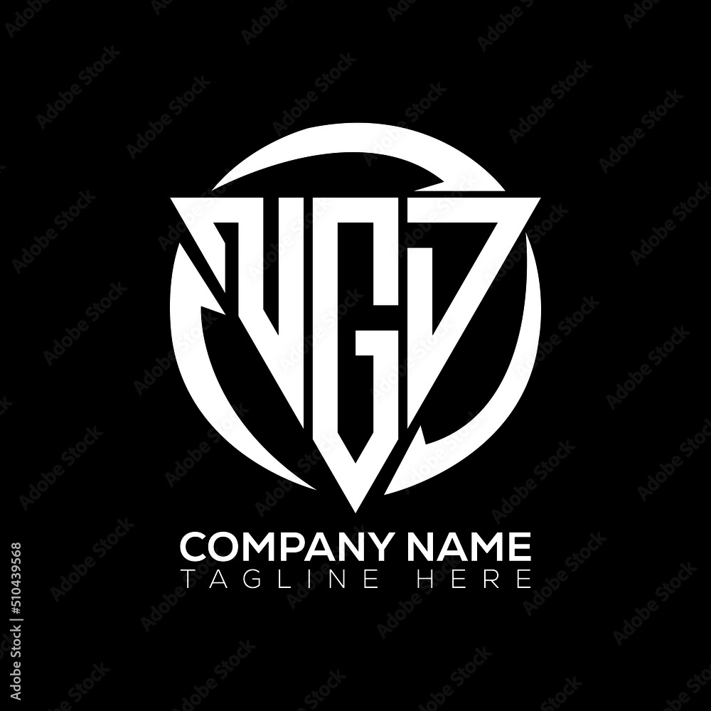NGD letter logo design on black background.NGD creative initials letter ...