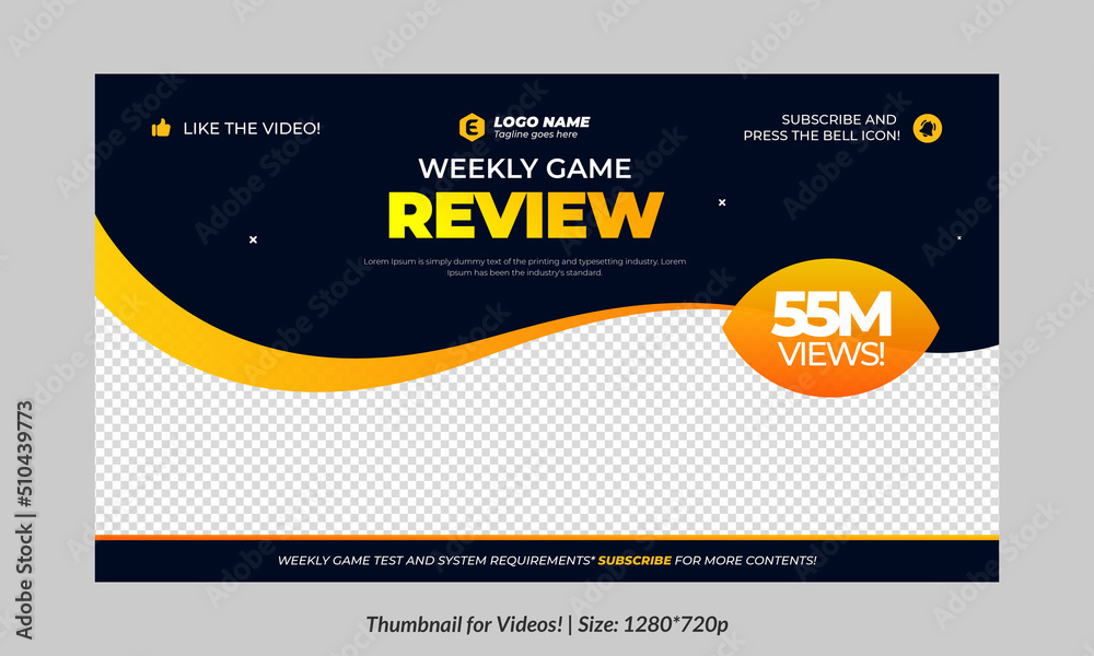 Gaming video thumbnail for streaming and game review. Game review ...