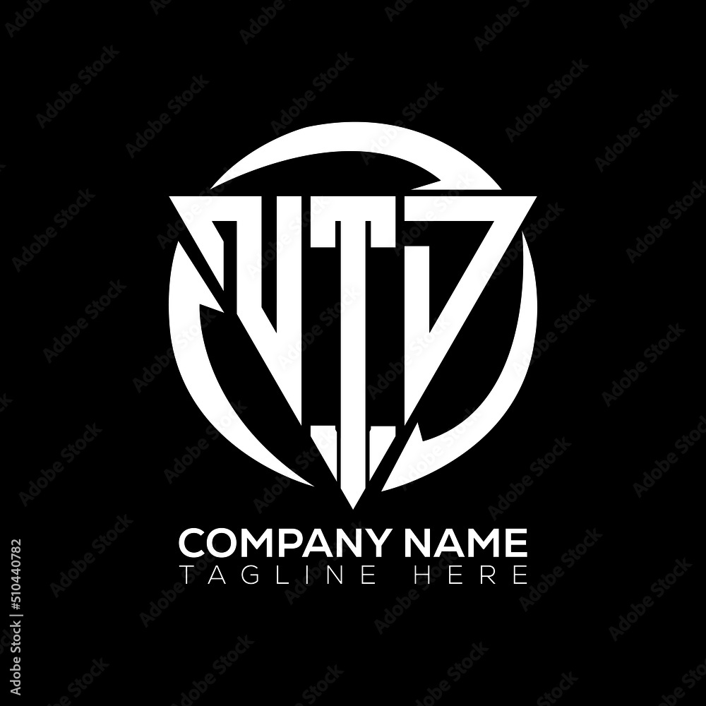 NTD letter logo design on black background.NTD creative initials letter ...