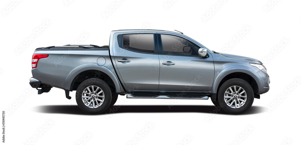 Mitsubishi L200 pickup truck side view isolated on white background, 24 ...