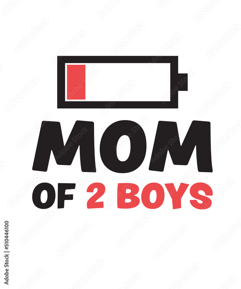 Mom of 2 1 girl Boys Mothers Day Svg, MOM SVG, Funny Mothers Day Svg ...