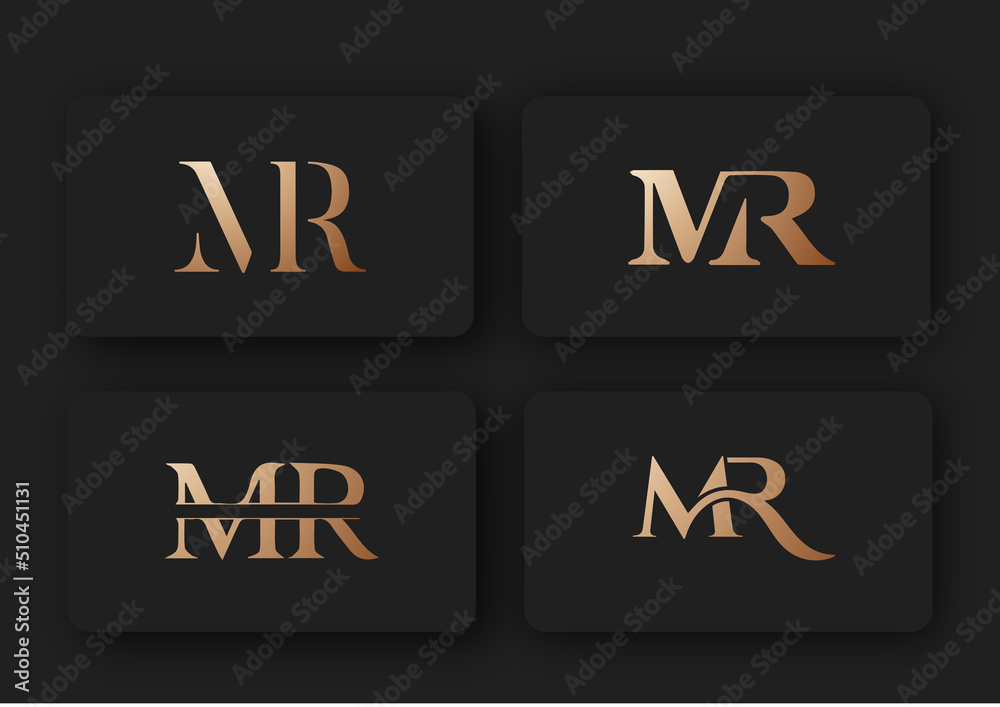 MR Logo design, logo design, luxury logo design Stock Vector | Adobe Stock