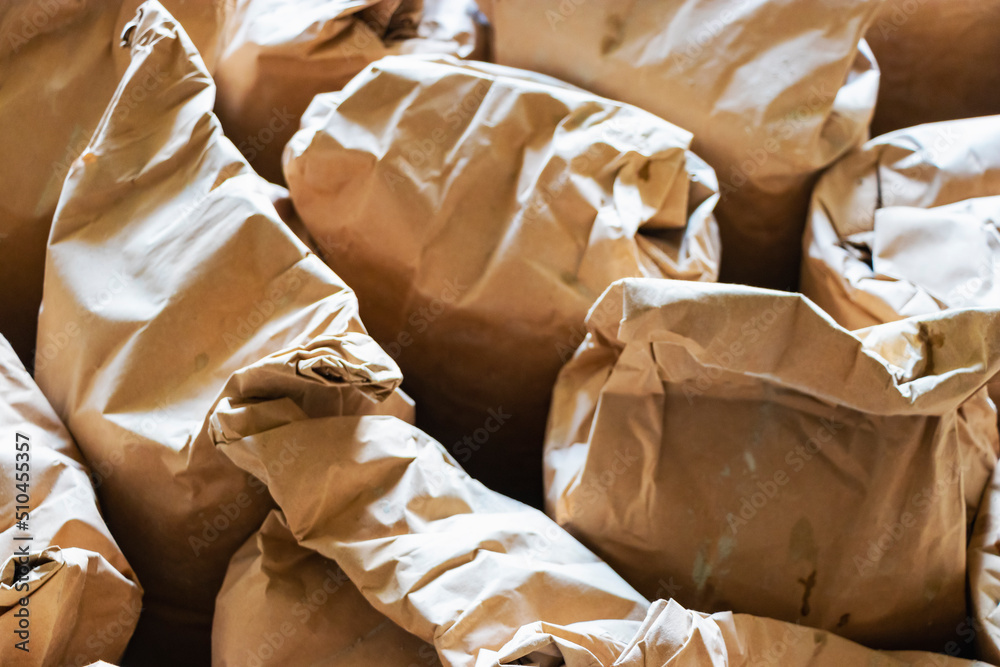 Cement bagBuilding mix bags. Delivery of cement and plaster for works ...