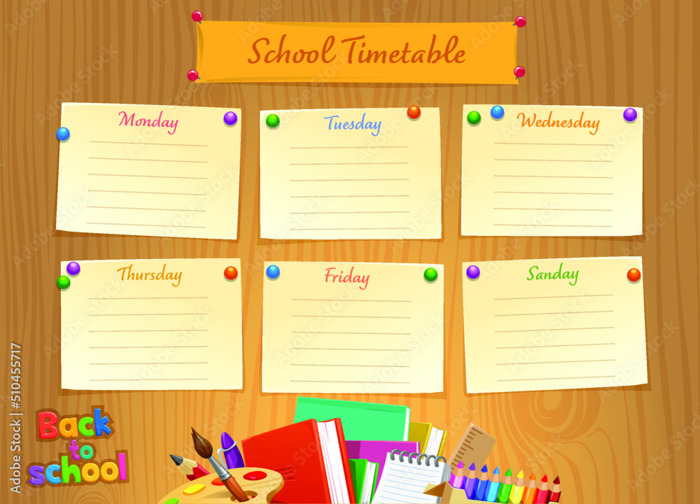 School timetable. great for printing or desktop backgrounds. your ...