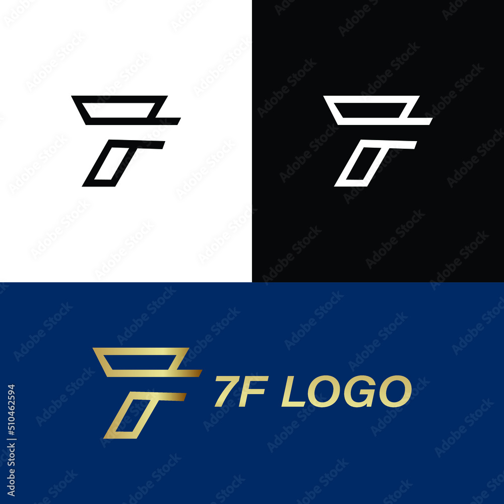 7F new logo or F7 icon, letter, and monogram logo design vector file ...