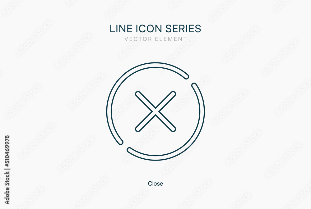 X or deny icon. Cross symbol. False emblem. Close vector icon. Delete ...