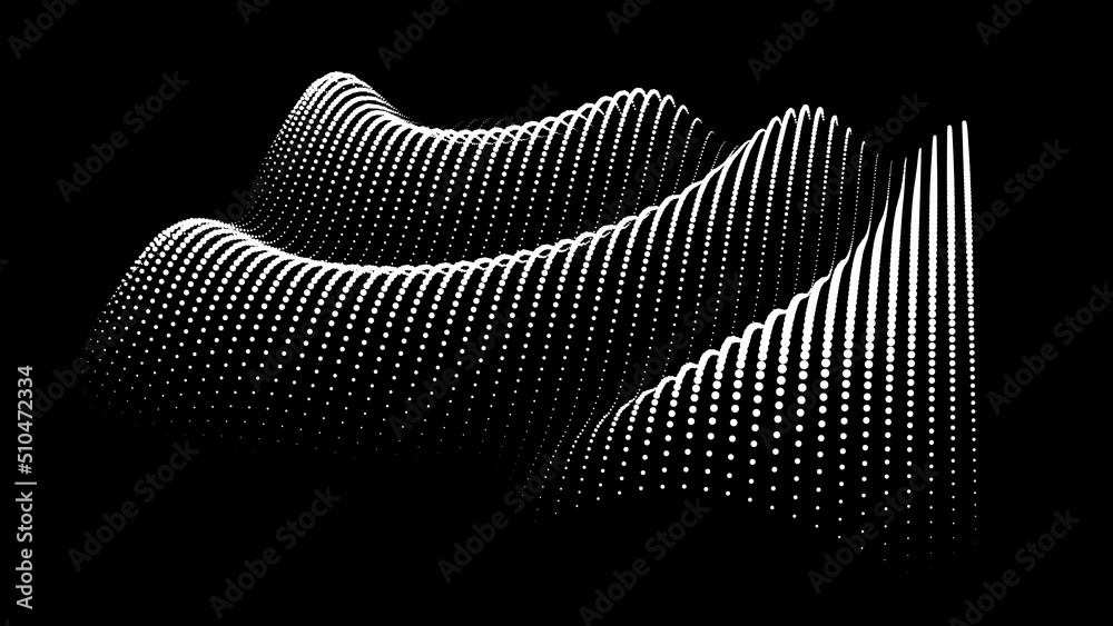 Sinusoidal formula distortion sine wave and waveform. Graph of a 3d ...