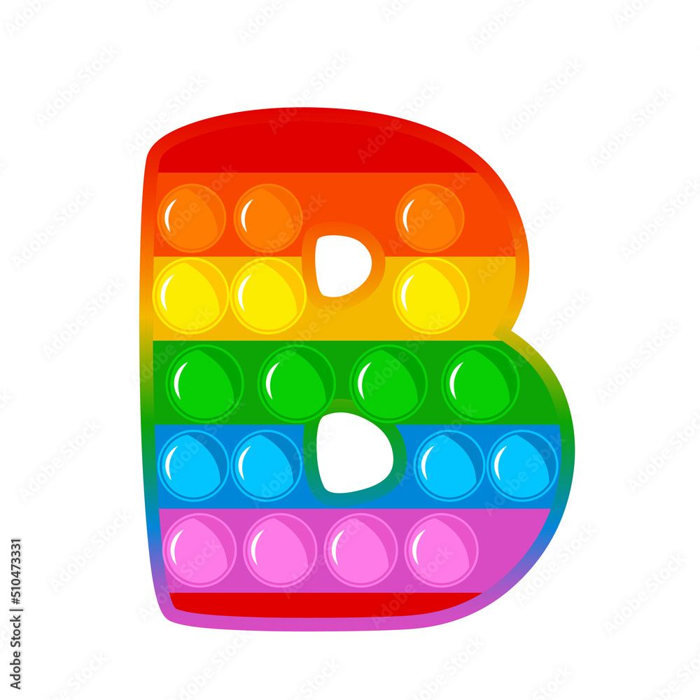 alphabet letters and numbers pop it png, Pop It Digital Clipart, Pop It ...