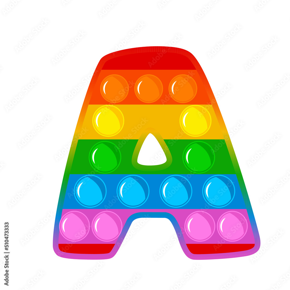 alphabet letters and numbers pop it png, Pop It Digital Clipart, Pop It ...