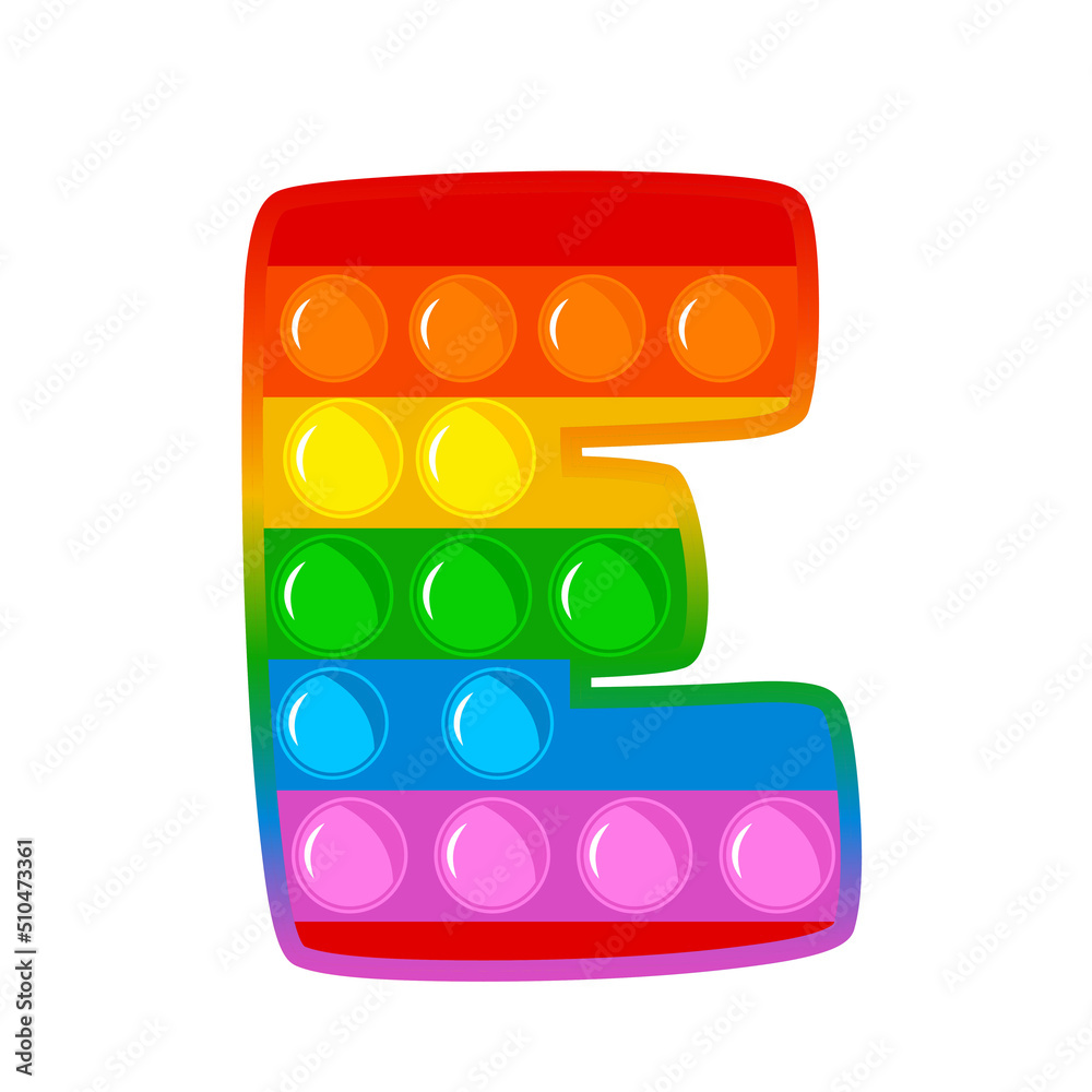 alphabet letters and numbers pop it png, Pop It Digital Clipart, Pop It ...