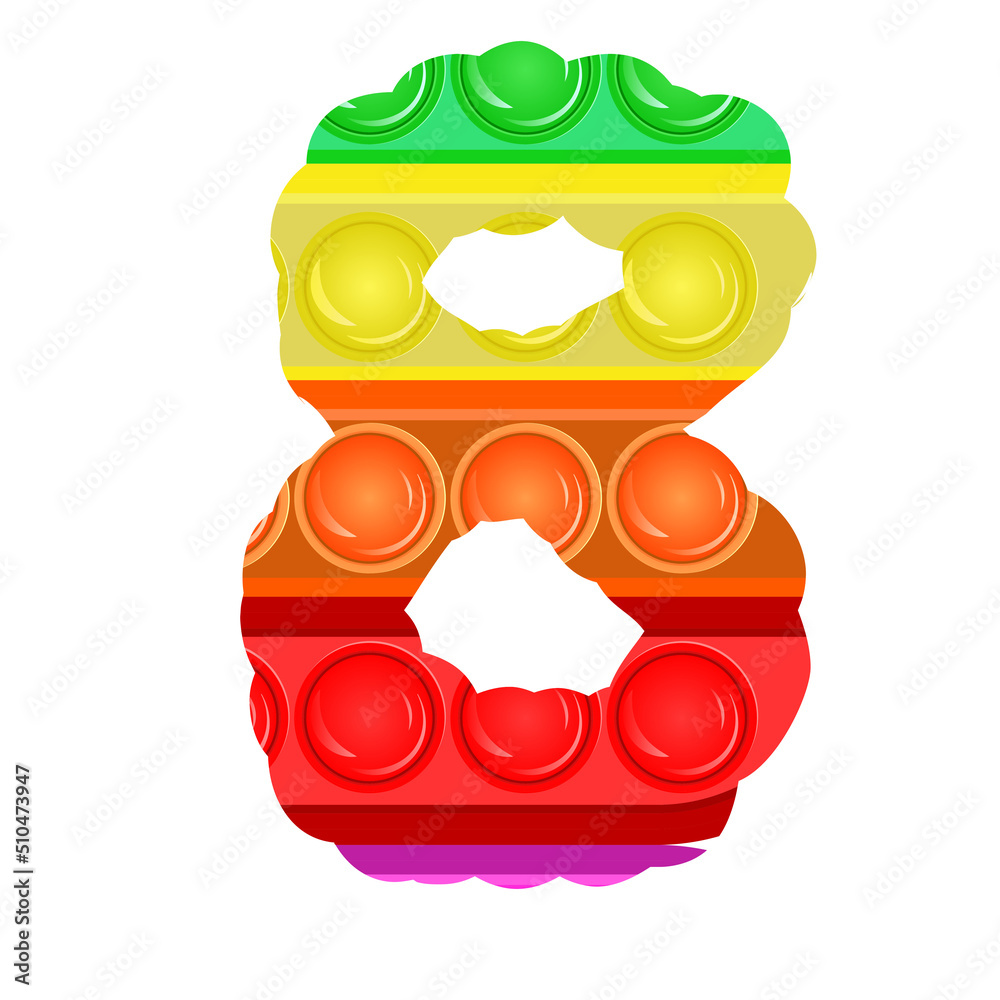 alphabet letters and numbers pop it png, Pop It Digital Clipart, Pop It ...